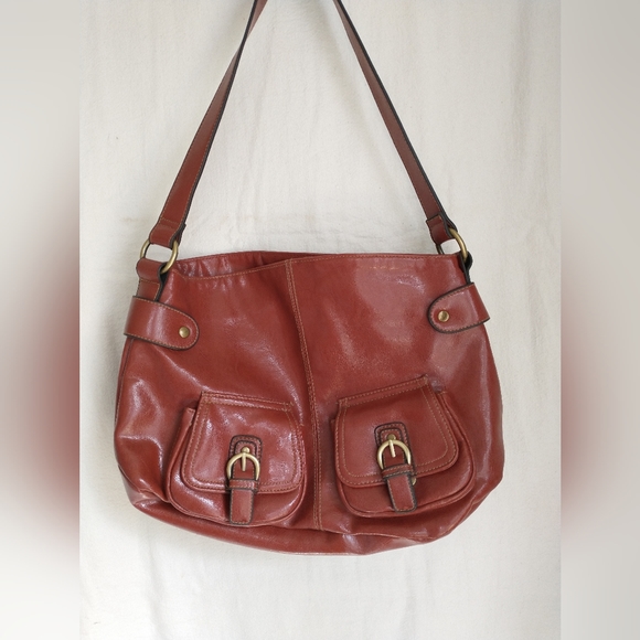 unbranded | Bags | Rust Colored Satchel Handbag With Gold Tone Hardware ...